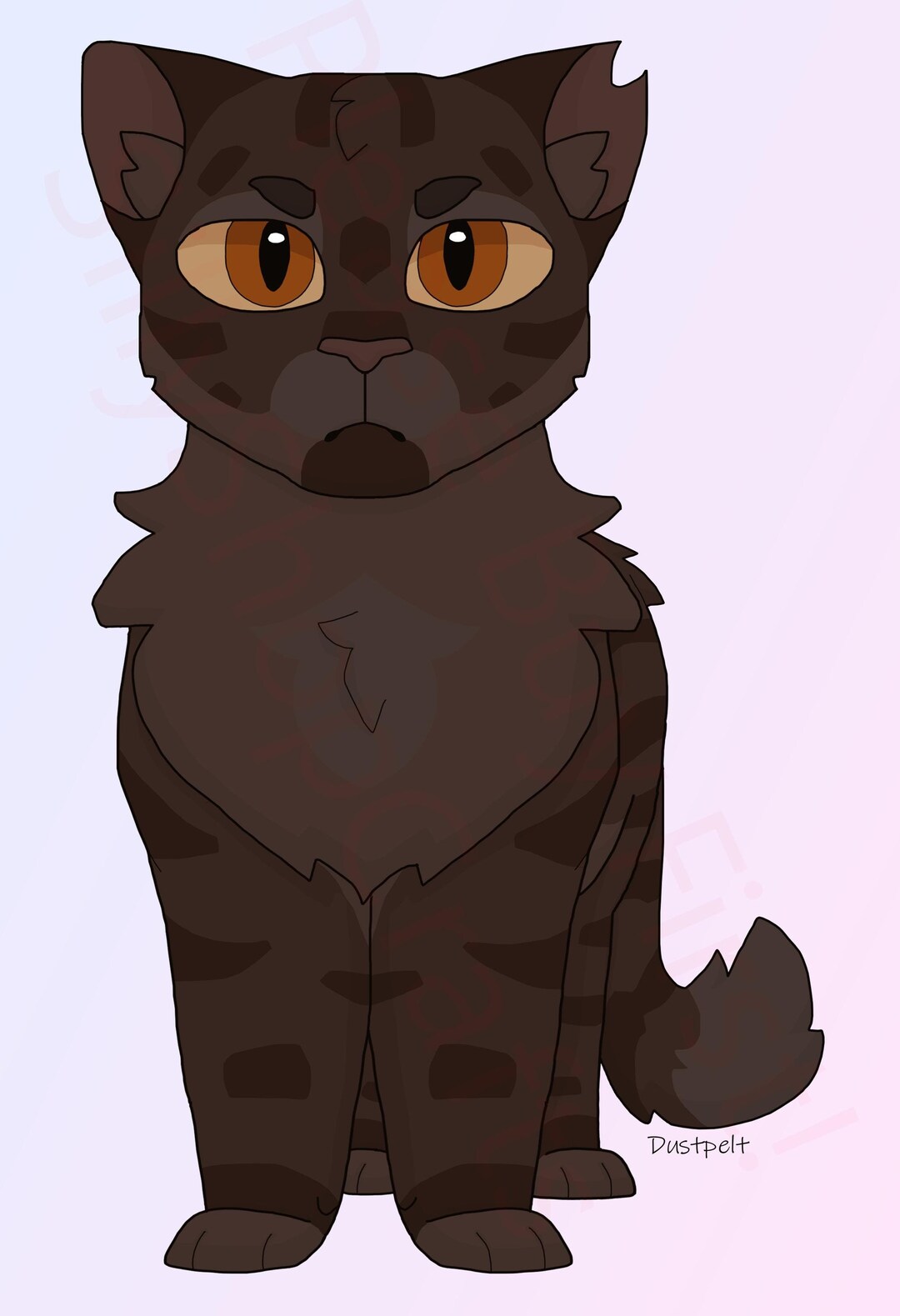 Dustpelt - Warrior Cats PNG - Digital Sticker / Cake Topper / Gift ...