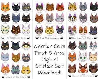 Warrior Cats Sticker Sheet - Etsy