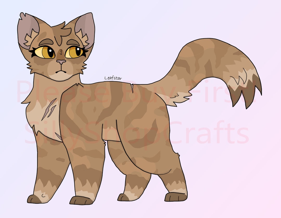 Leafstar Warrior Cats SVG, PNG, JPG Digital Sticker / Cake Topper ...