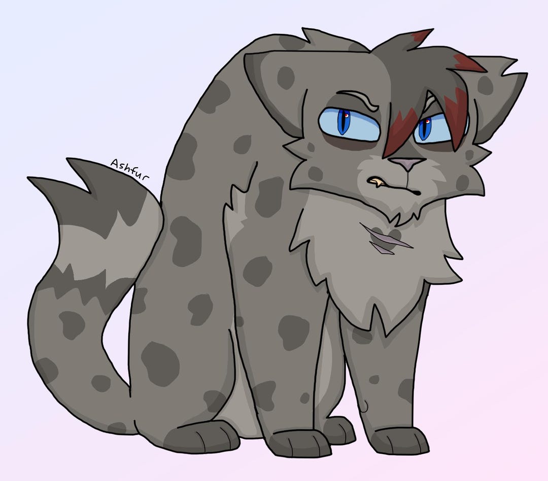 Ashfur - Warrior Cats PNG - Digital Sticker / Cake Topper / Gift ...