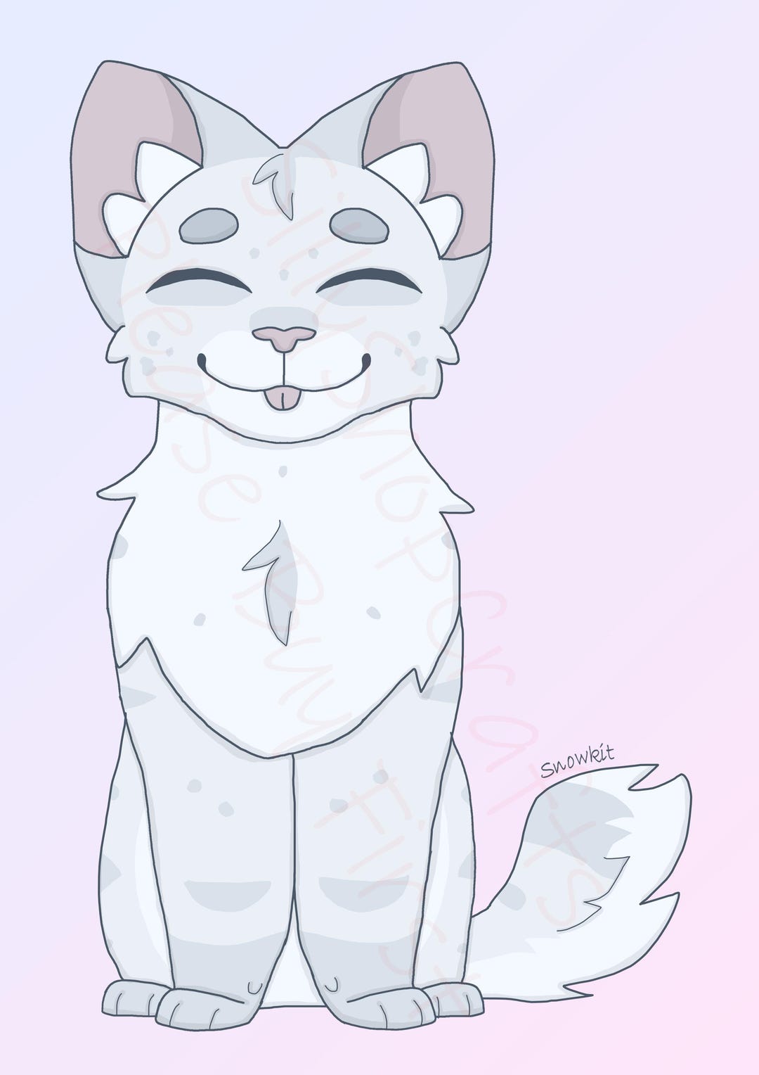 Snowkit - Warrior Cats PNG - Digital Sticker / Cake Topper / Gift ...