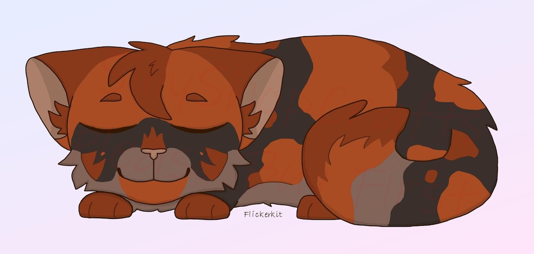 Flickerkit - Warrior Cats Printable PNG Sticker: Cake Topper, Gift (digital Download - 1pc) - Etsy