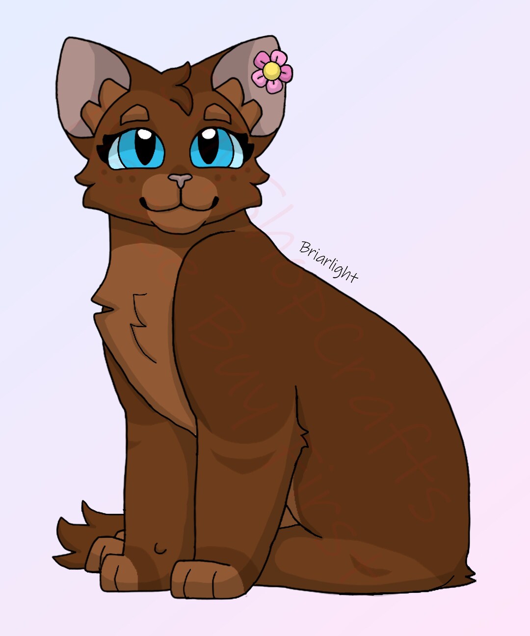 Briarlight Warrior Cats SVG, PNG, JPG Digital Sticker / Cake Topper ...