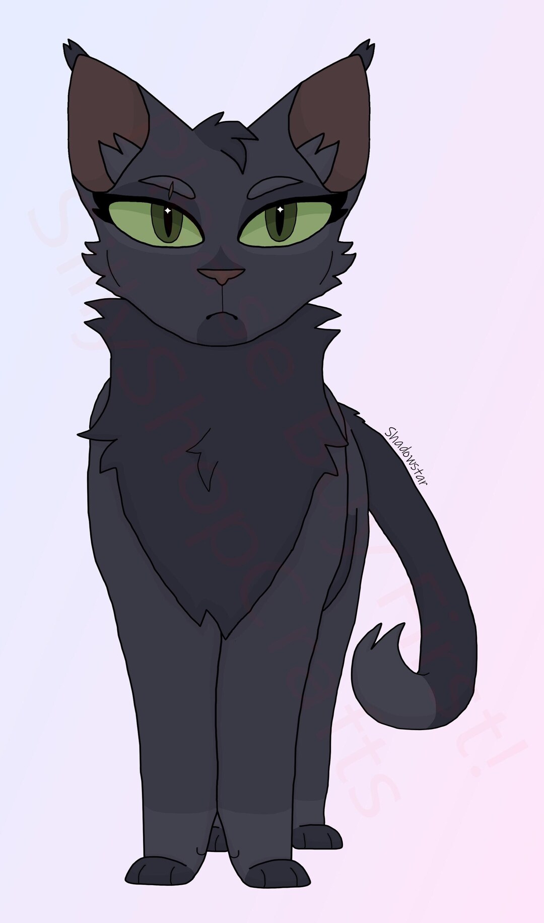 Shadowstar - Warrior Cats PNG - Digital Sticker / Cake Topper / Gift / Instant Download - 1 ...