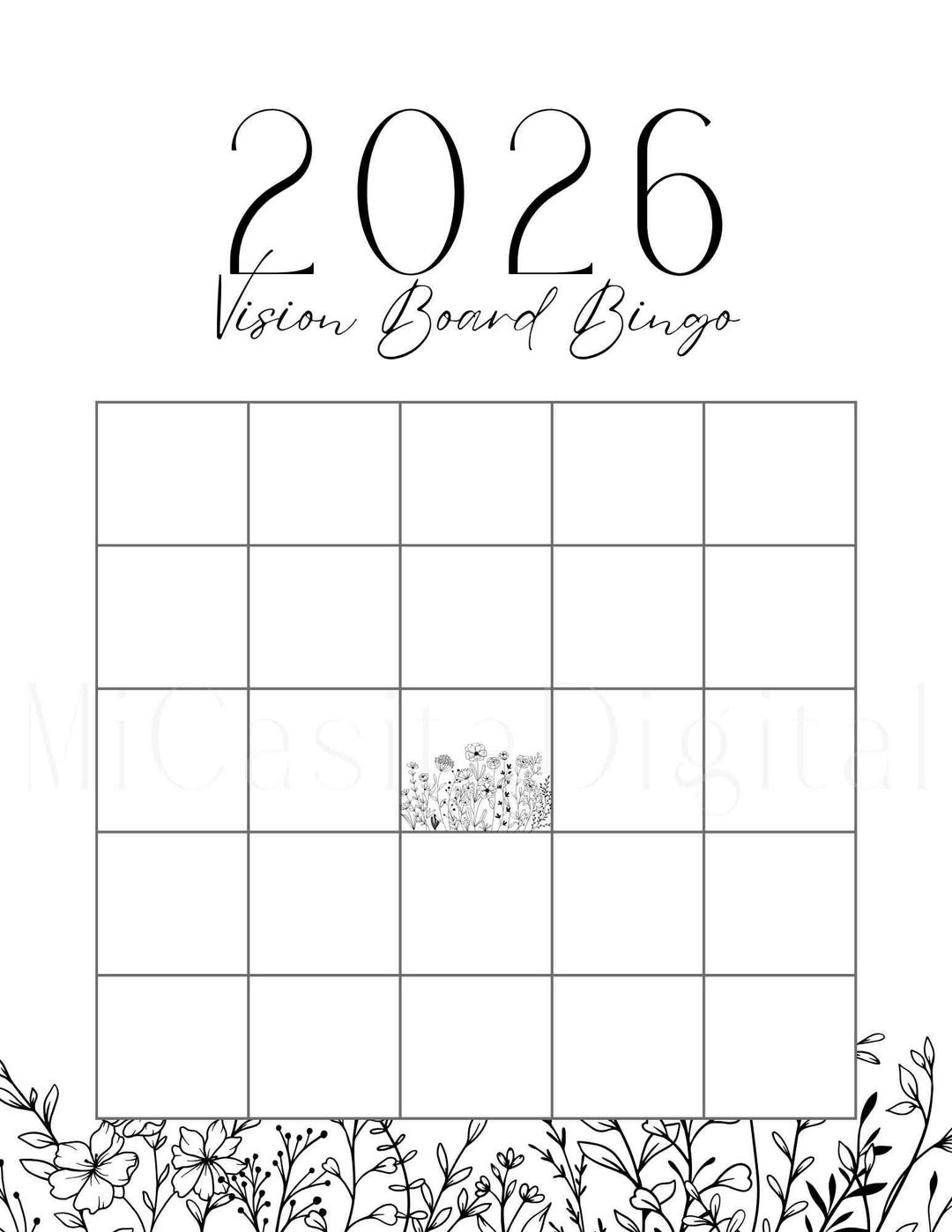 2026 Vision Board Bingo Bundle | Goal Setting Bingo | Printable or ...
