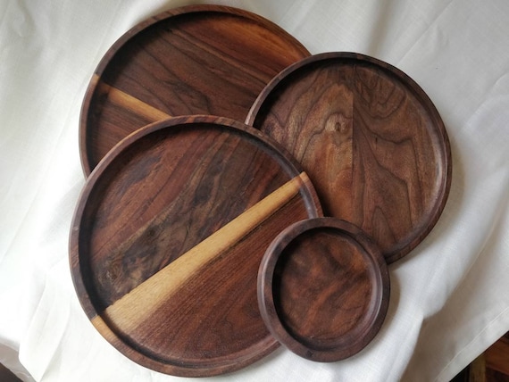 Deep Lip Solid Wood Plates - Etsy