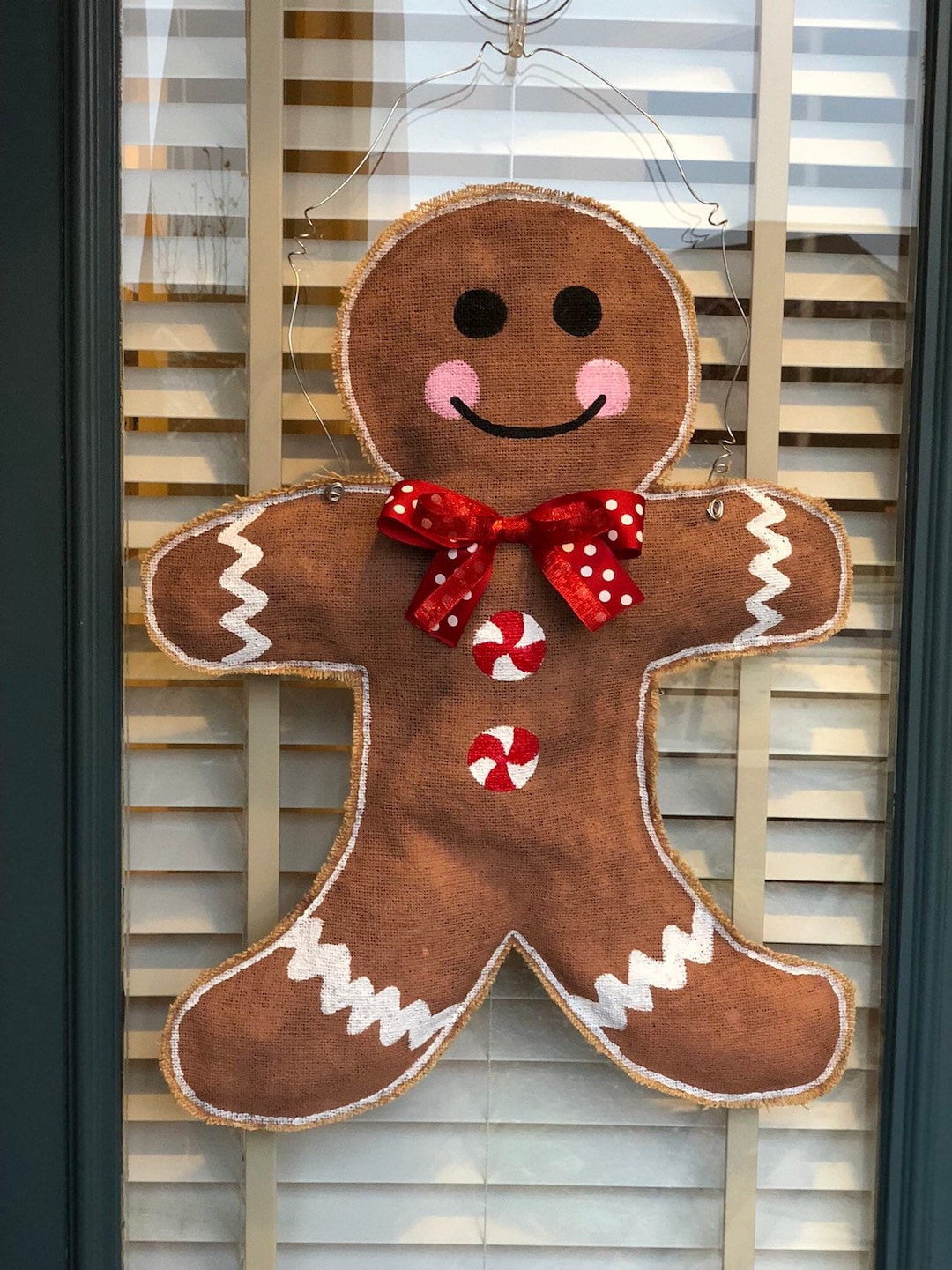 Gingerbread Man Door Hanger - Etsy
