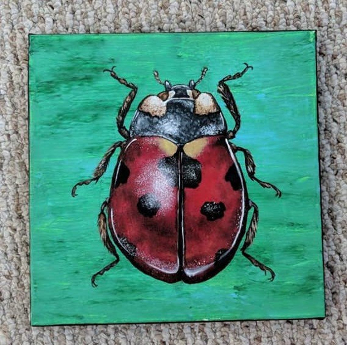 Ladybug Original Painting - Etsy