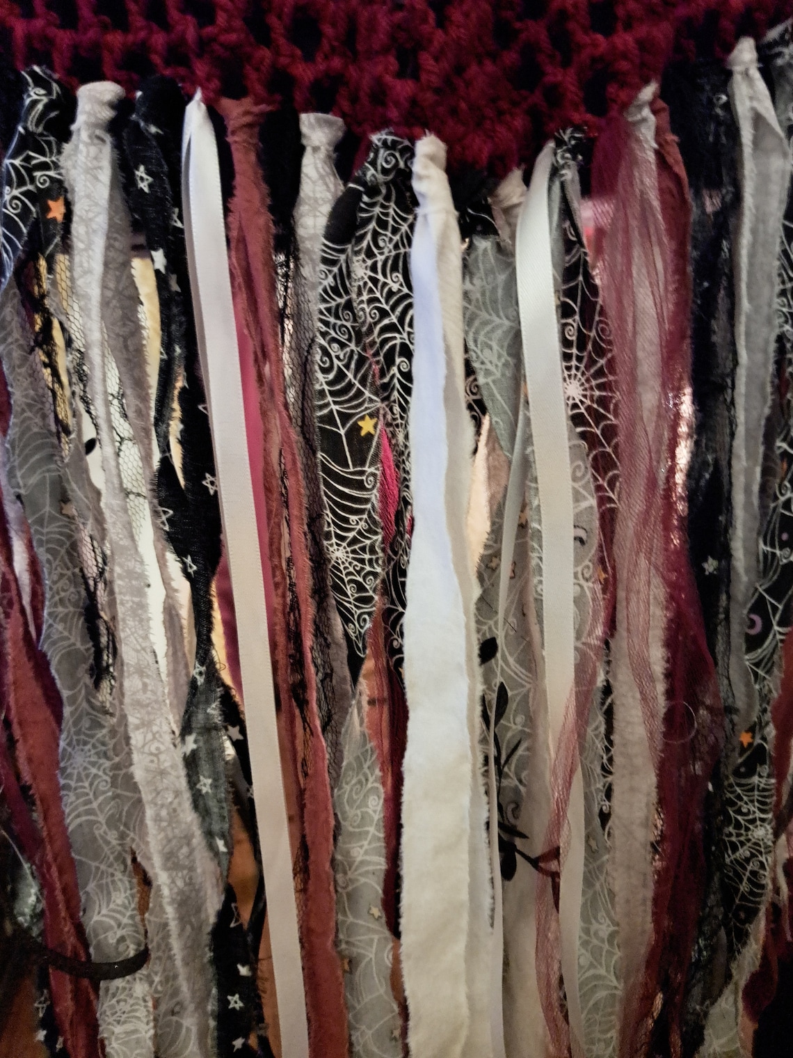 Spiderweb Fae Vest With Beaded Spider Charm and Fabric Fringe - Etsy