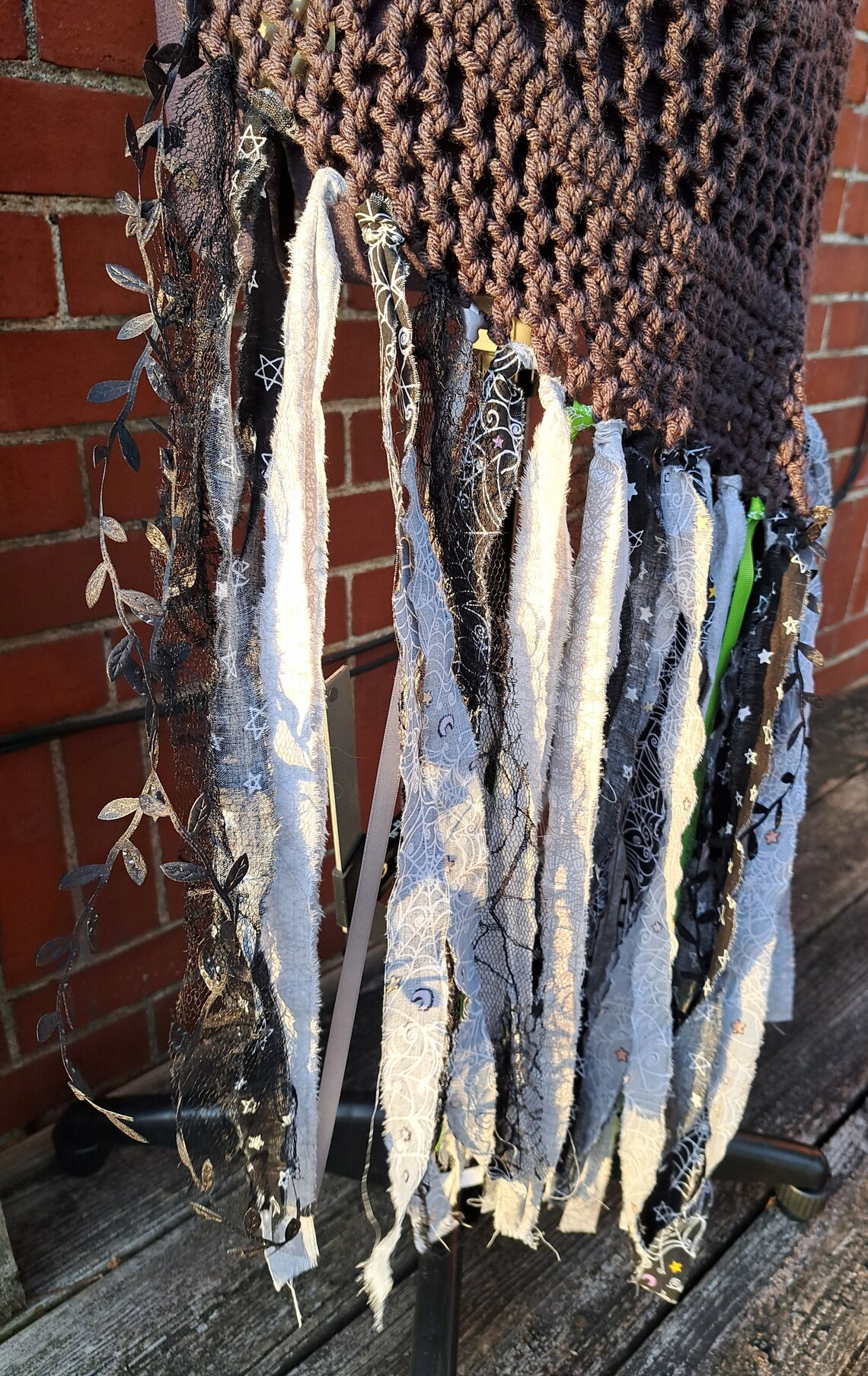 Spiderweb Fae Vest With Beaded Spider Charm and Fabric Fringe - Etsy