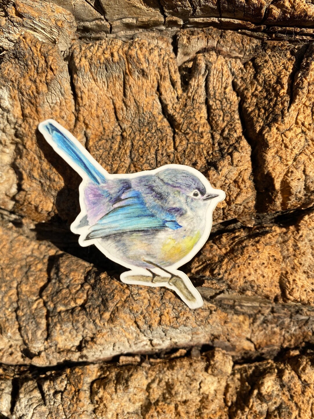 Fairy Wren Bird Sticker Laptop Stickers, Waterproof Durable Decal Vinyl ...