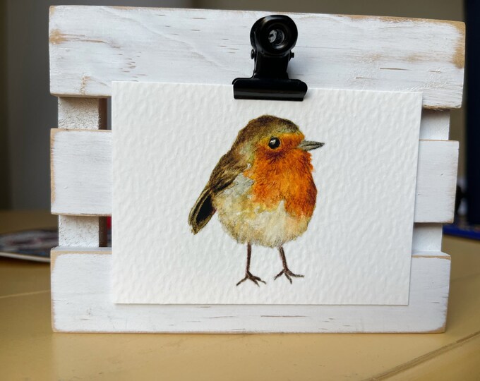 ACEO Bird Watercolor Print Cute Red Robin Giclee Mini Art 3.5x2.5 - Etsy