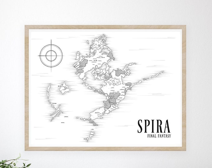 Map of Spira: Final Fantasy X | Etsy