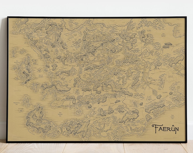 Map of Faerûn - Etsy