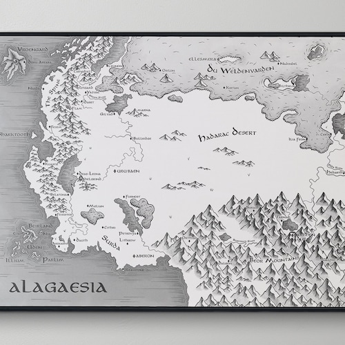 Hand-drawn Map of Alagaësia Eragon - Etsy