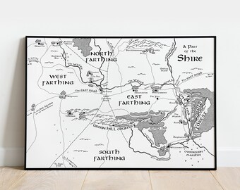 Map of the Shire - Etsy