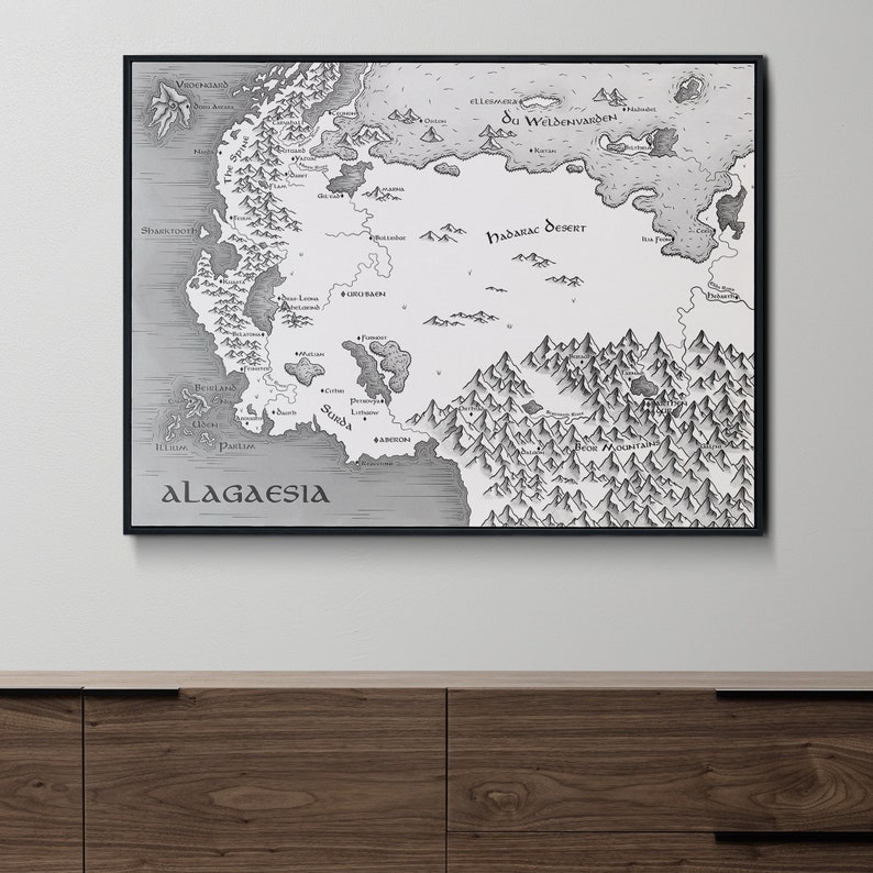 Map of Alagaesia: Eragon - Etsy