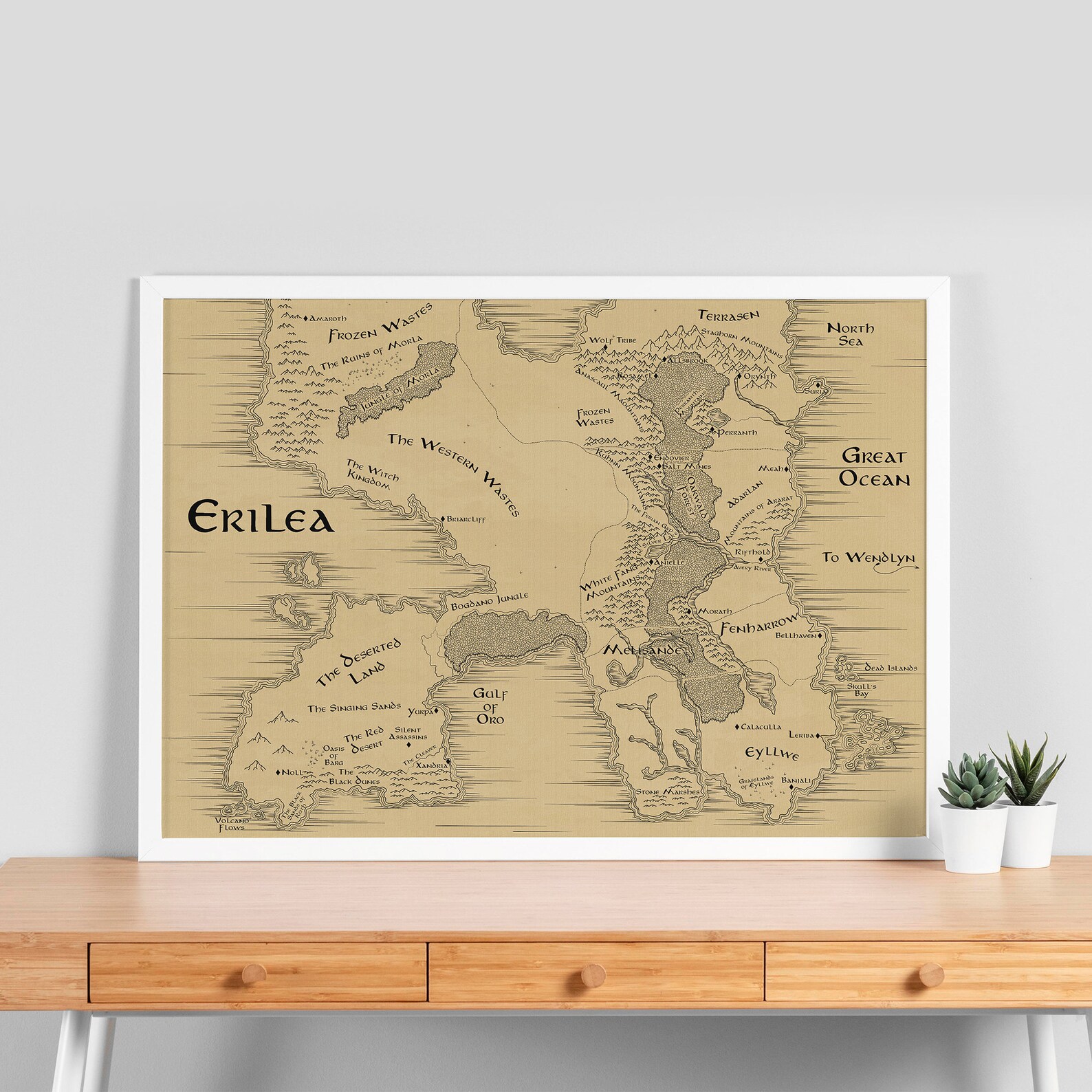 Map of Erilea: Throne of Glass | Etsy