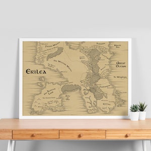 Map of Erilea: Throne of Glass | Etsy