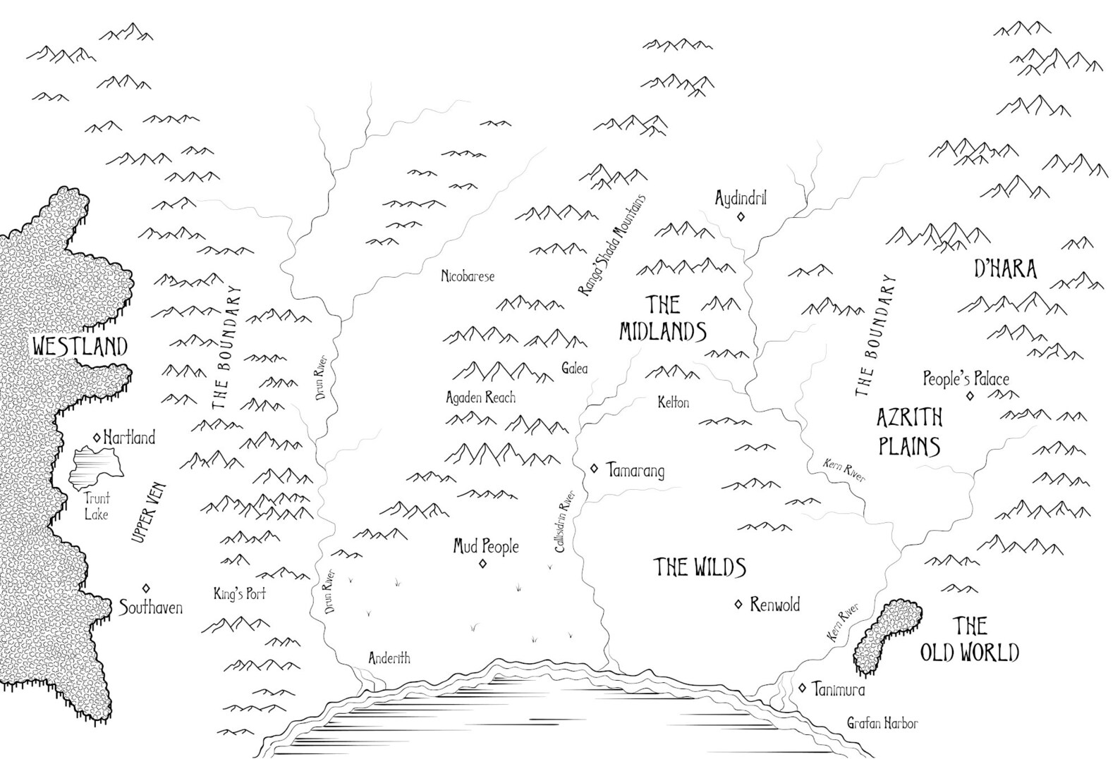 Map from the Sword of Truth | Etsy