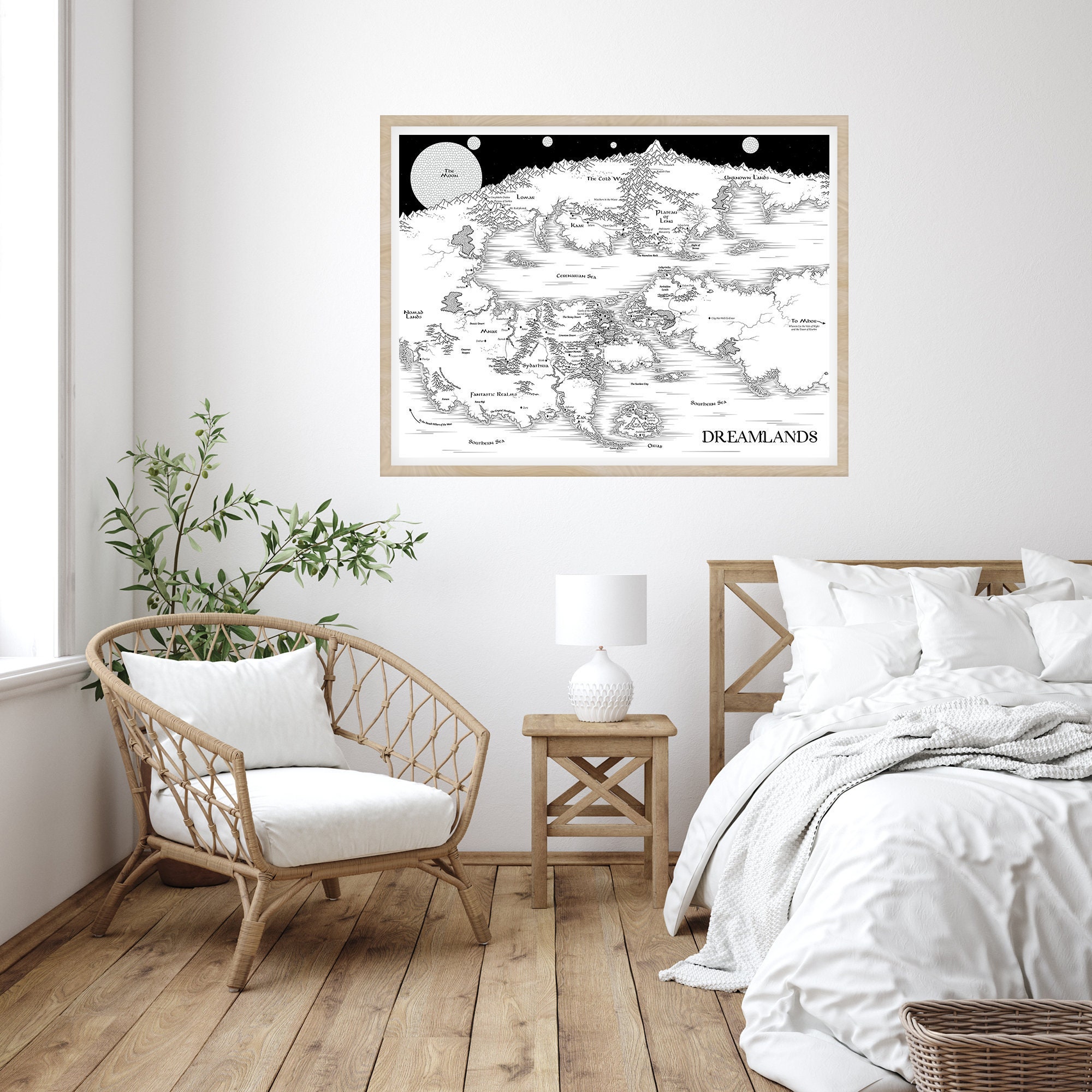 Map of the Dreamlands HP Lovecraft | Etsy