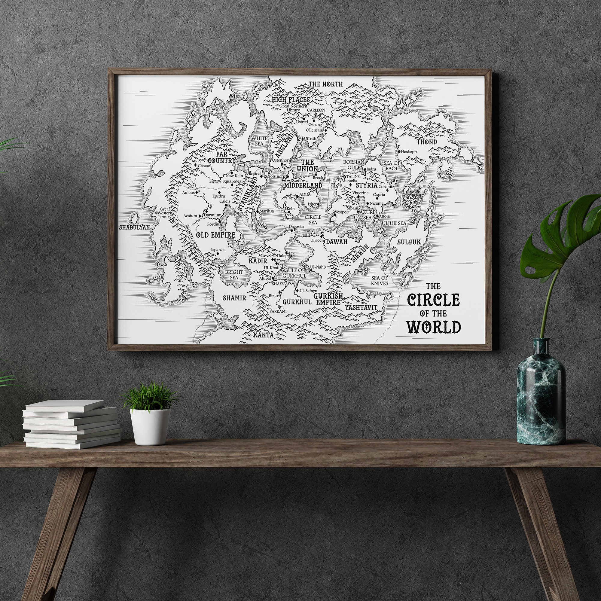 Map of the Circle of the World: the First Law - Etsy