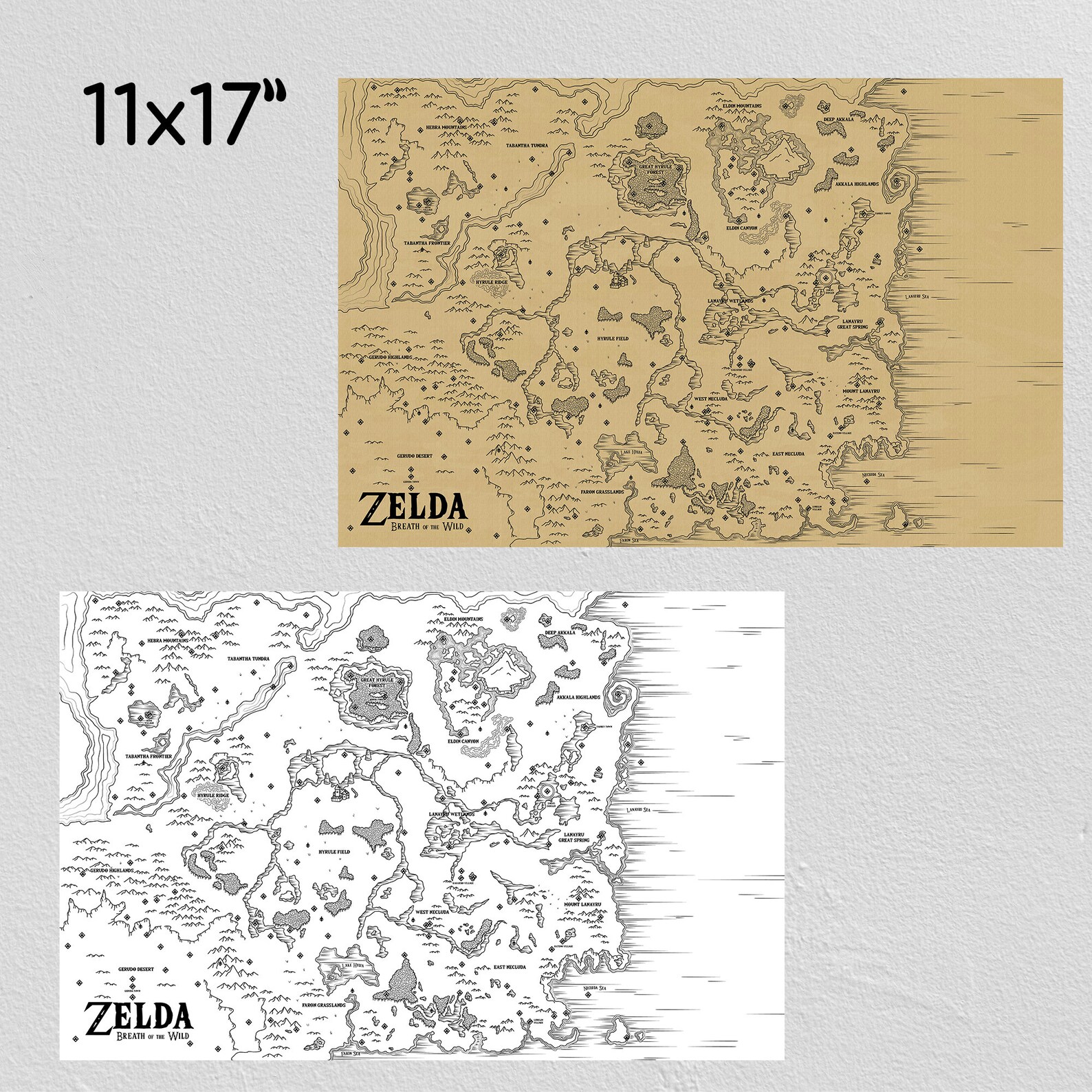Map of Breath of the Wild: Hyrule | Etsy Canada