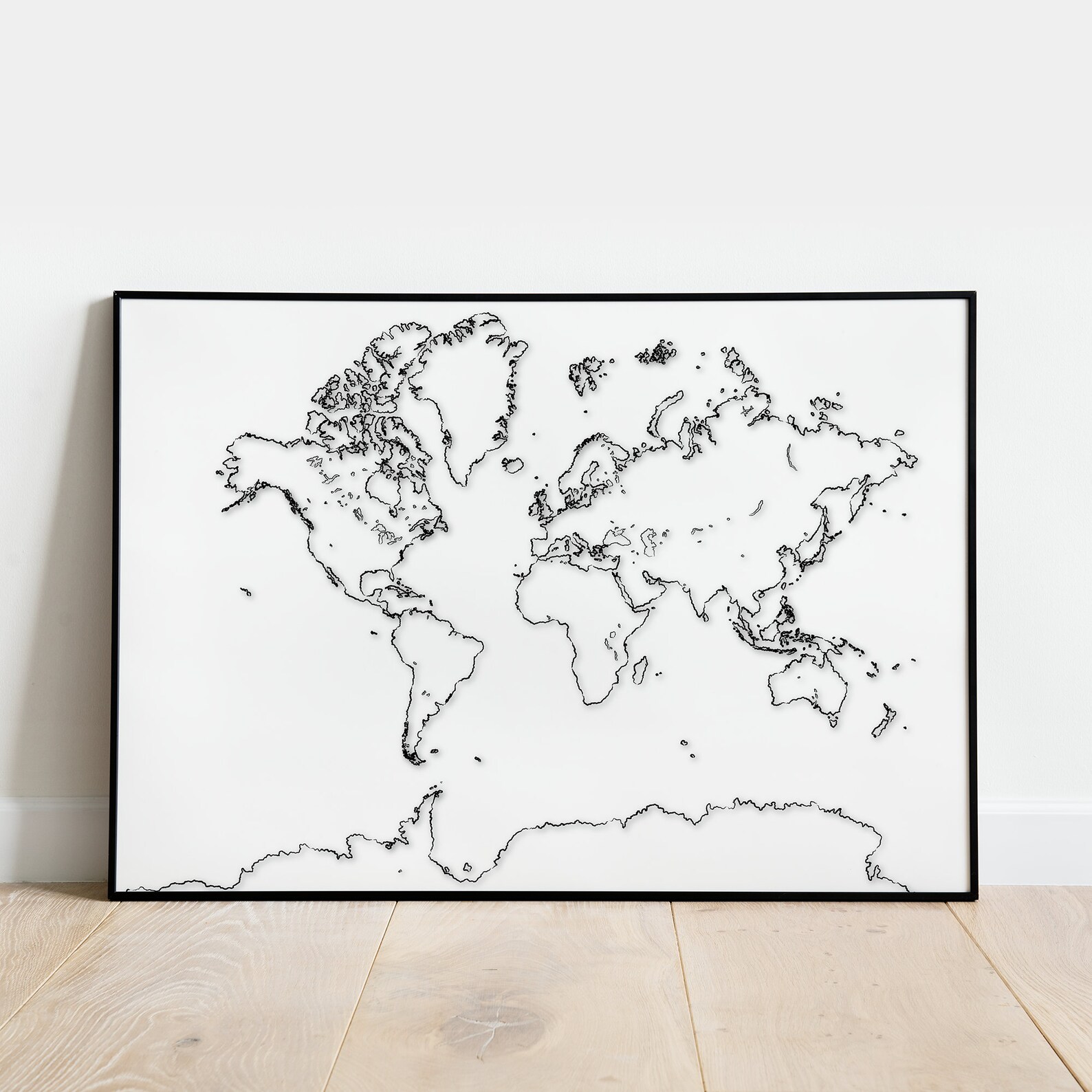 Map of the World: Earth - Etsy