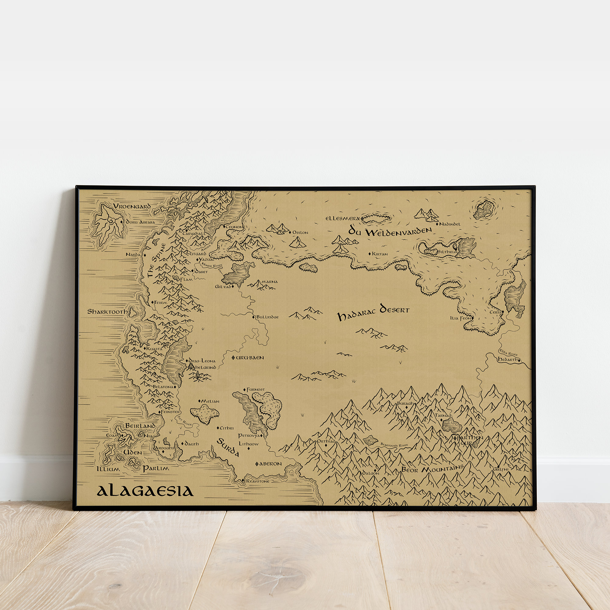 Map of Alagaesia: Eragon - Etsy UK