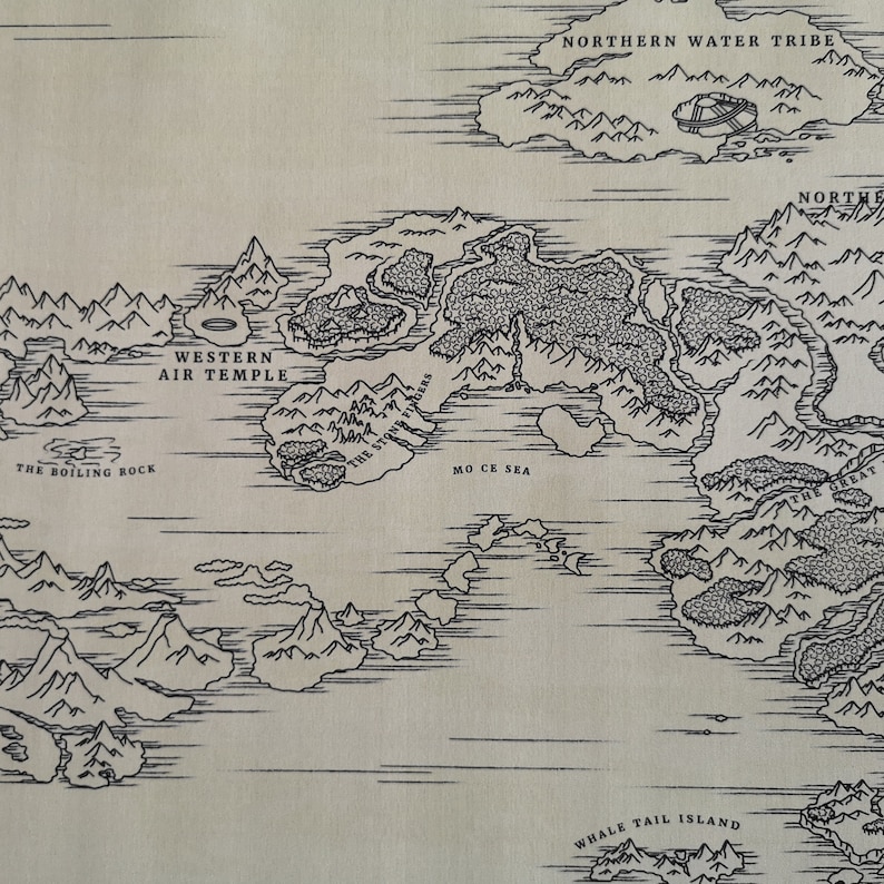 Map of Avatar: the Last Airbender | Etsy