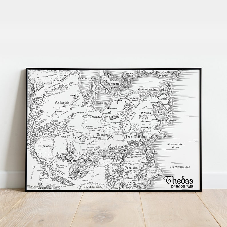 Map of Thedas: Dragon Age - Etsy