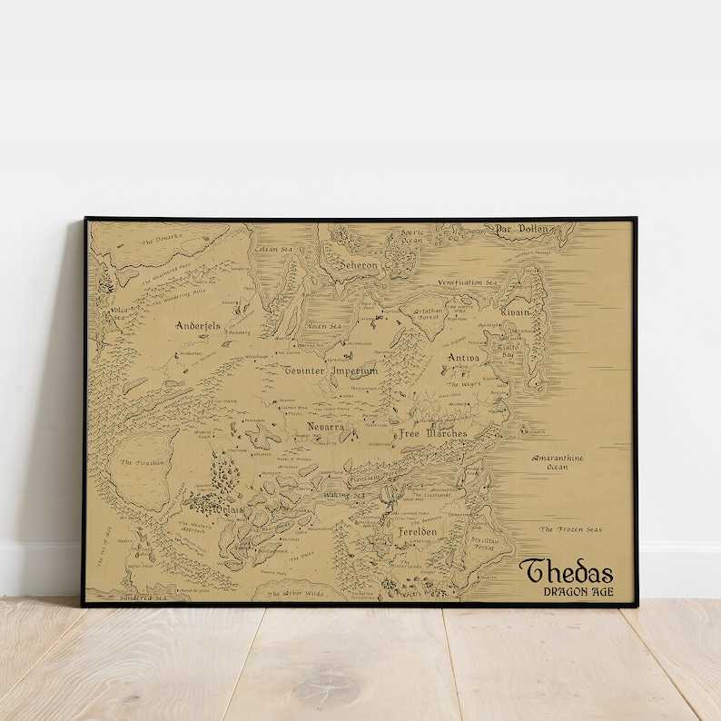 Map of Thedas: Dragon Age - Etsy