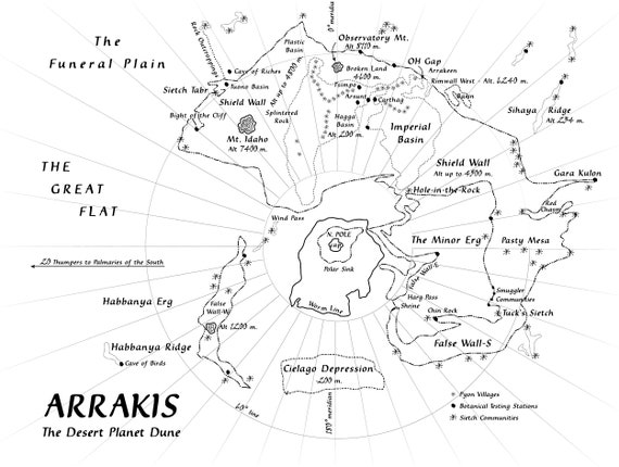 Arrakis Planet Map