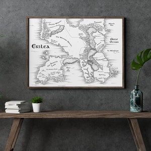 Map of Erilea: Throne of Glass - Etsy