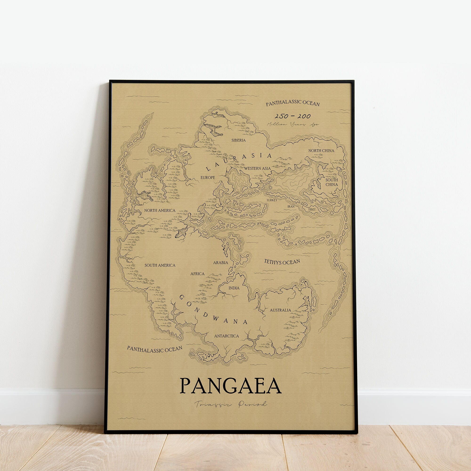 Map of Pangaea - Etsy UK