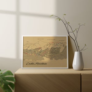 Ski Trail Map of Castle Mountain - Etsy