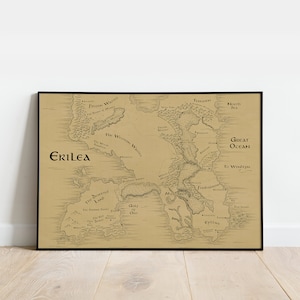 Map of Erilea: Throne of Glass - Etsy