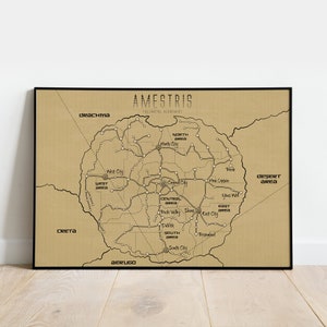 Map of Amestris: Fullmetal Alchemist - Etsy