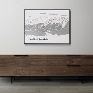 Ski Trail Map of Castle Mountain - Etsy