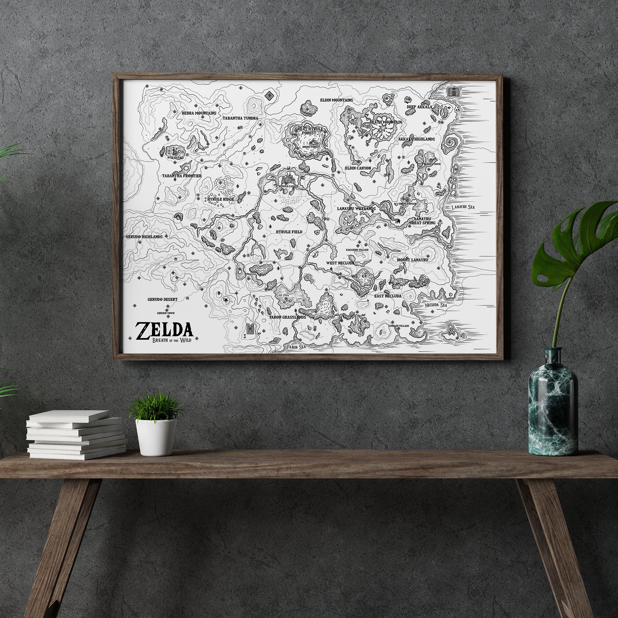 Map of Breath of the Wild: Hyrule - Etsy