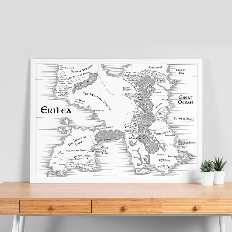 Map of Erilea: Throne of Glass | Etsy