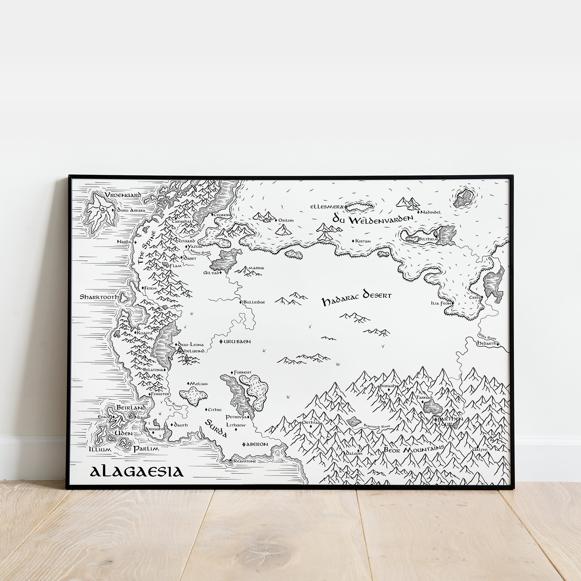 Map of Alagaesia: Eragon - Etsy UK