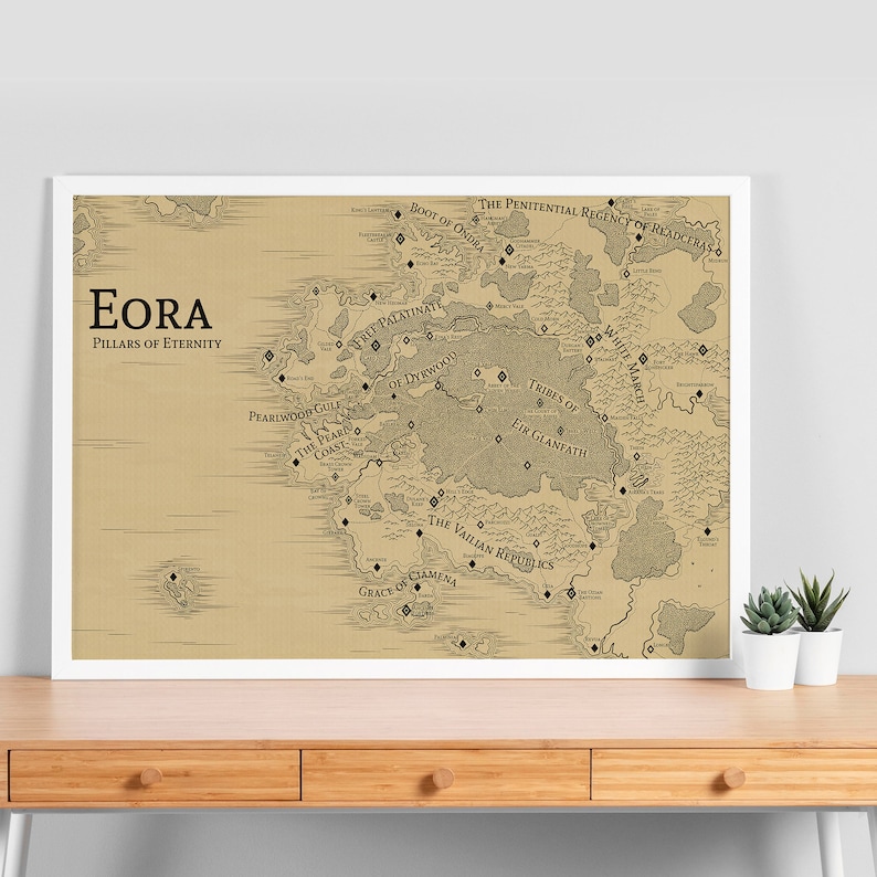 Map of Eora: Pillars of Eternity - Etsy UK