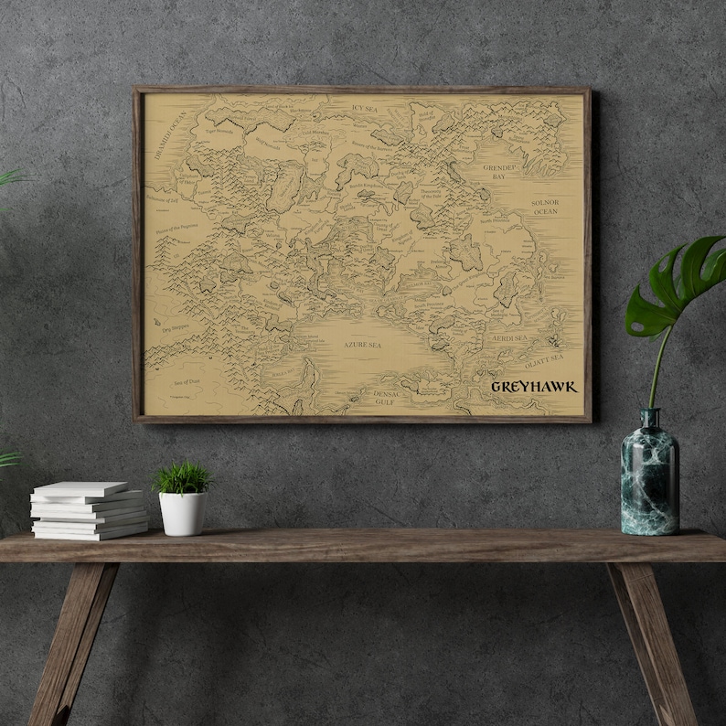 Map of Greyhawk: Flanaess - Etsy