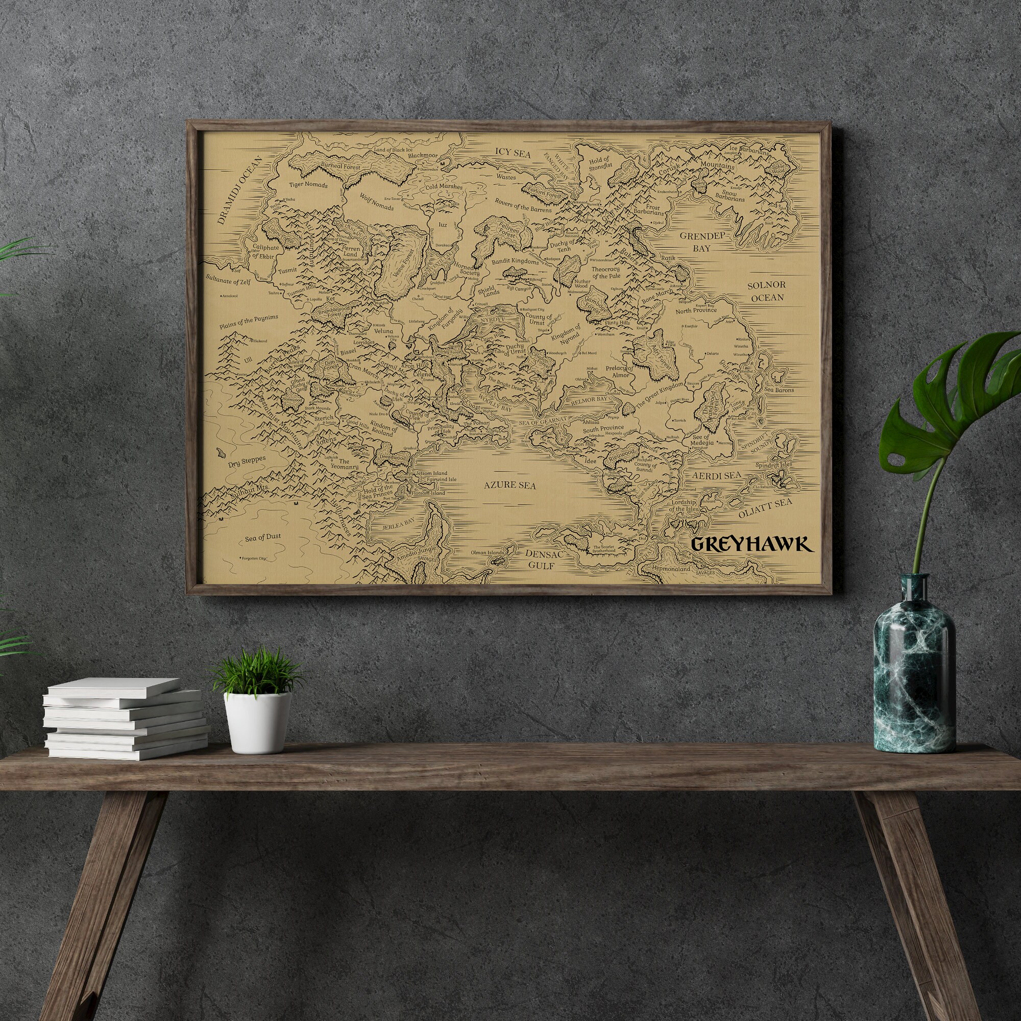 Map of Greyhawk: Flanaess - Etsy
