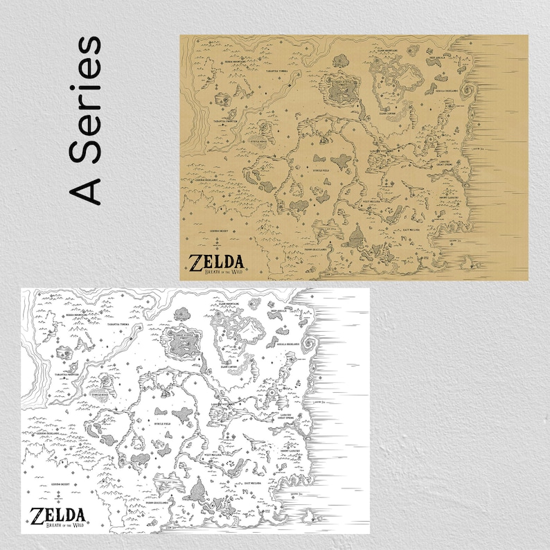 Map of Breath of the Wild: Hyrule | Etsy Canada