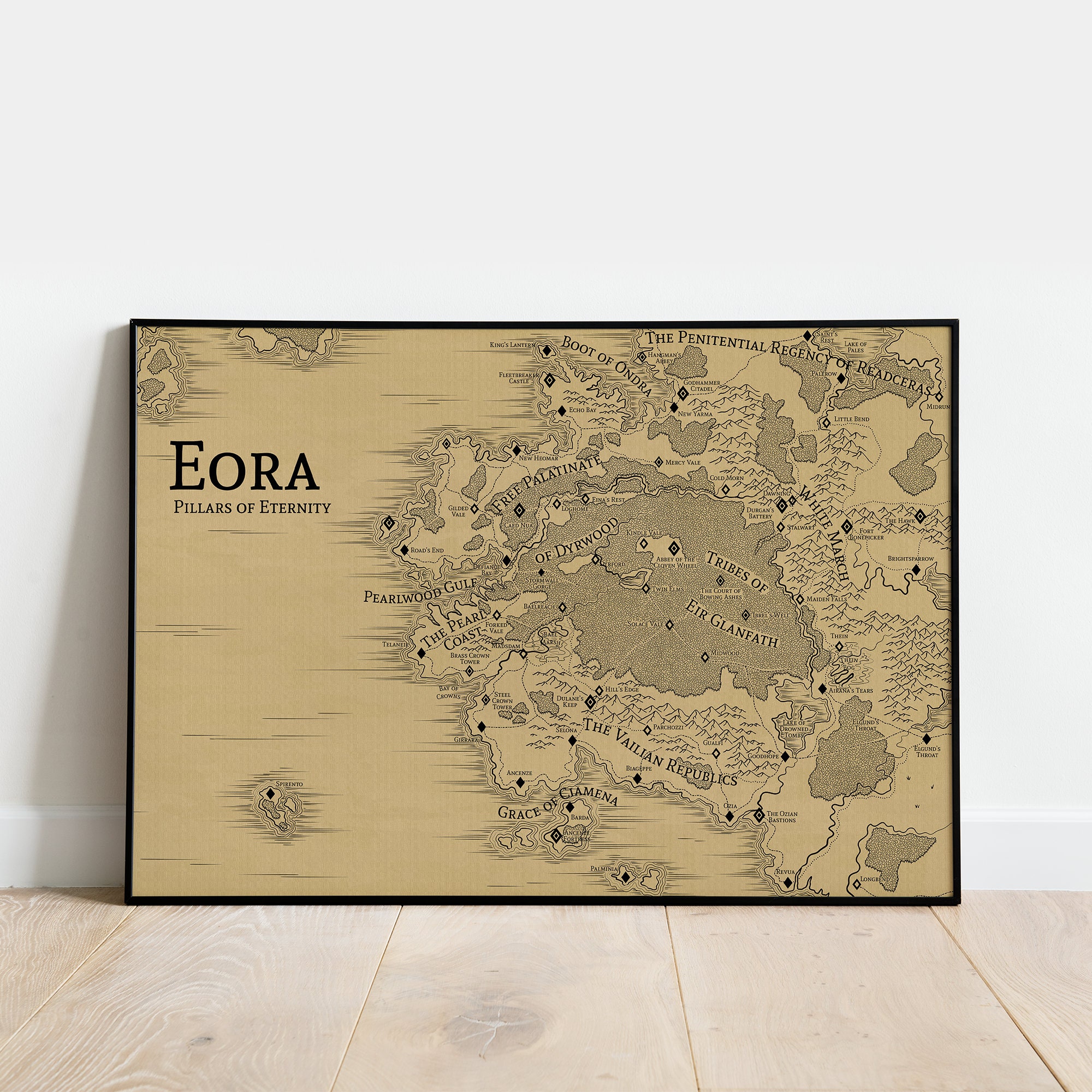 Map of Eora: Pillars of Eternity - Etsy Canada