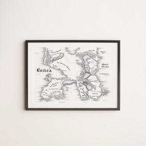 Map of Erilea: Throne of Glass - Etsy