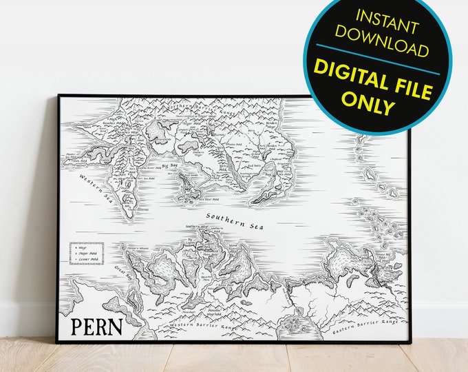 Pern Map DIGITAL DOWNLOAD - Etsy
