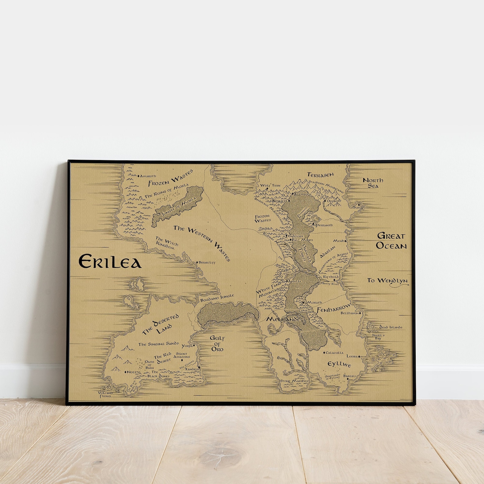 Map of Erilea: Throne of Glass - Etsy